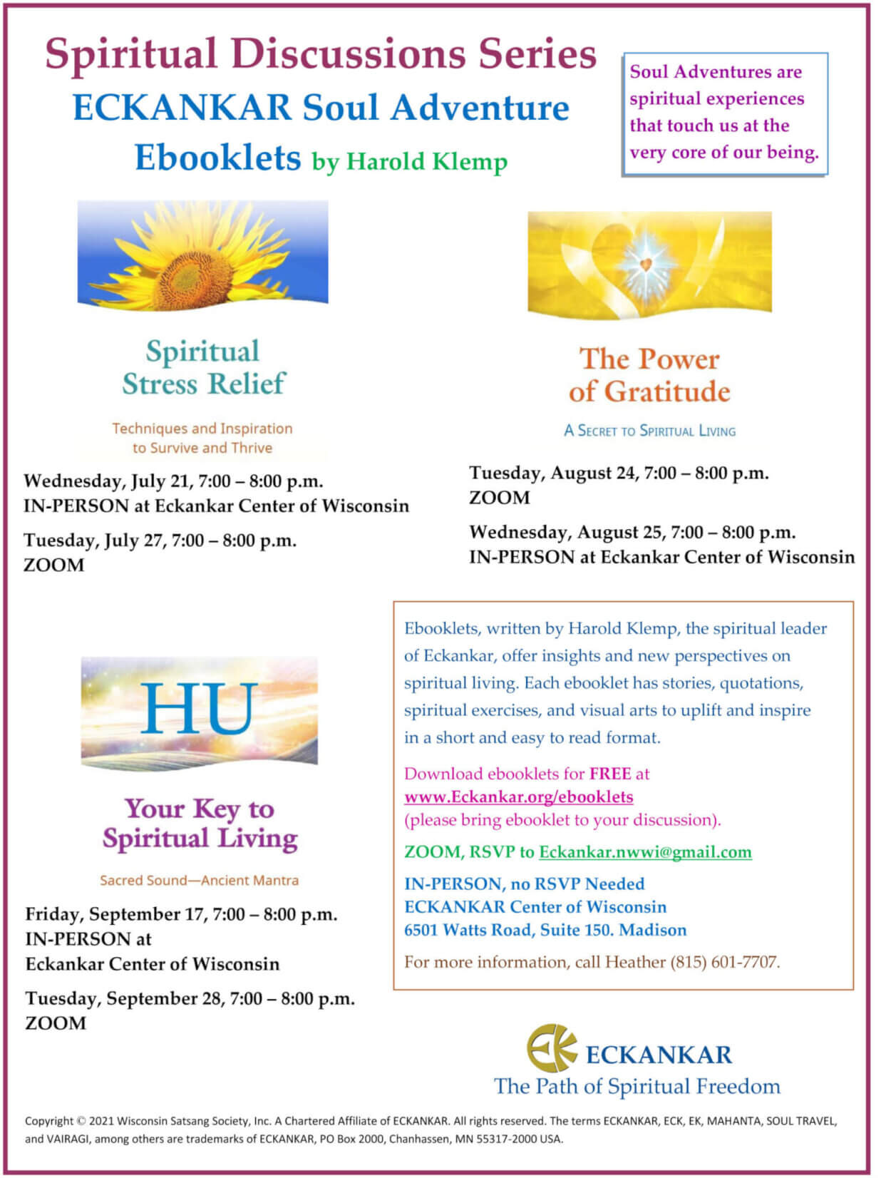 ECKANKAR in Wisconsin